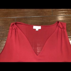 LOFT | Tops | Loft Outlet Raspberry Tank With Ruffle Detail | Poshmark